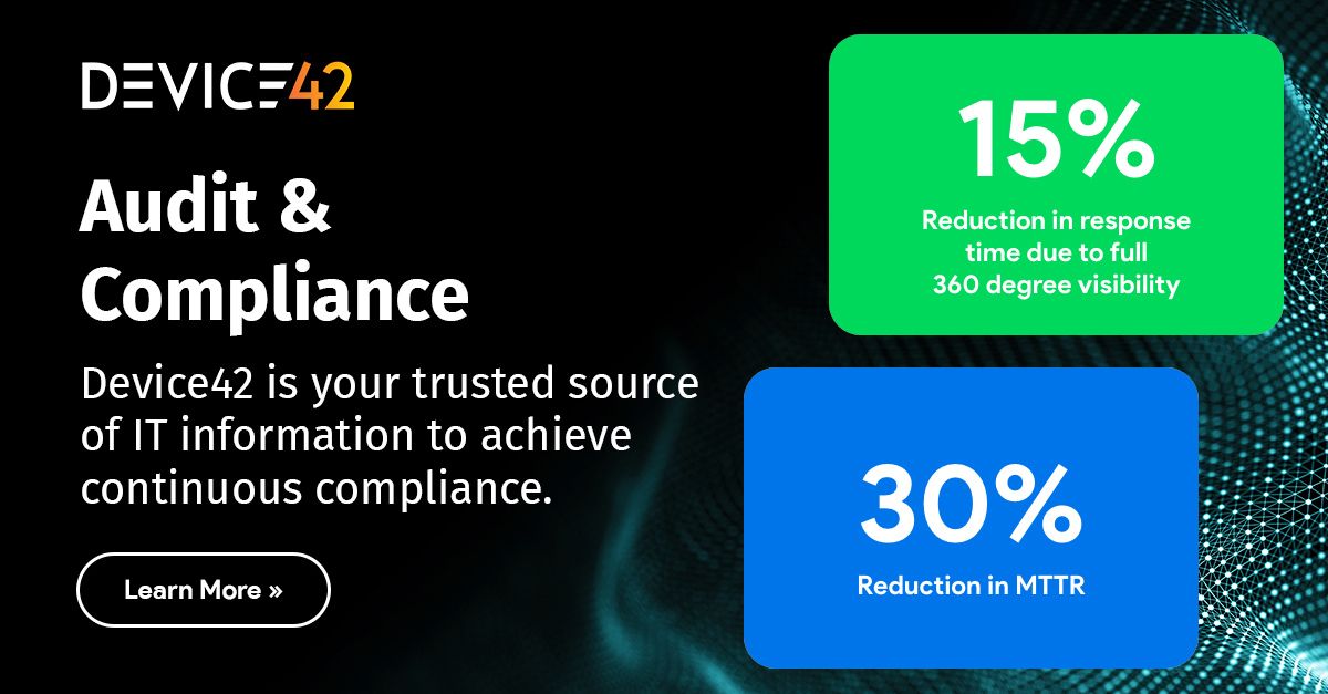 Nick Fasciana on LinkedIn: Audit & Compliance - Device42 Nick Fasciana on LinkedIn: Audit & Compliance - Device42