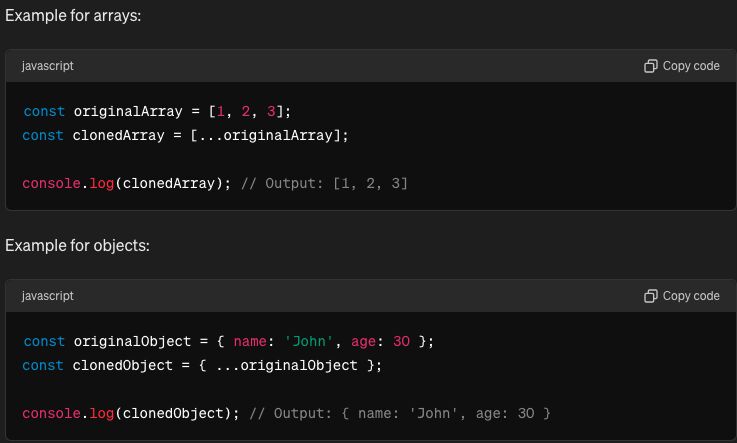 How spread operators can clone arrays and objects | Anthony Luth posted ... How spread operators can clone arrays and objects | Anthony Luth posted ...
