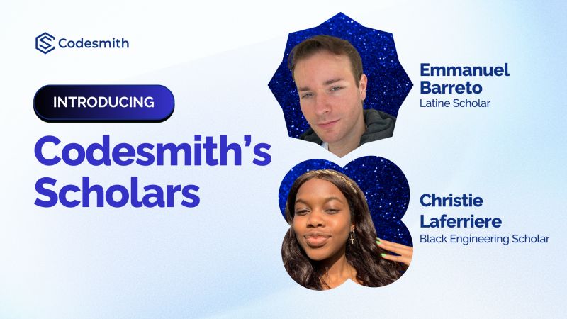 Codesmith on LinkedIn: Meet Codesmith's latest 2024 scholars, Emmanuel ... Codesmith on LinkedIn: Meet Codesmith's latest 2024 scholars, Emmanuel ...