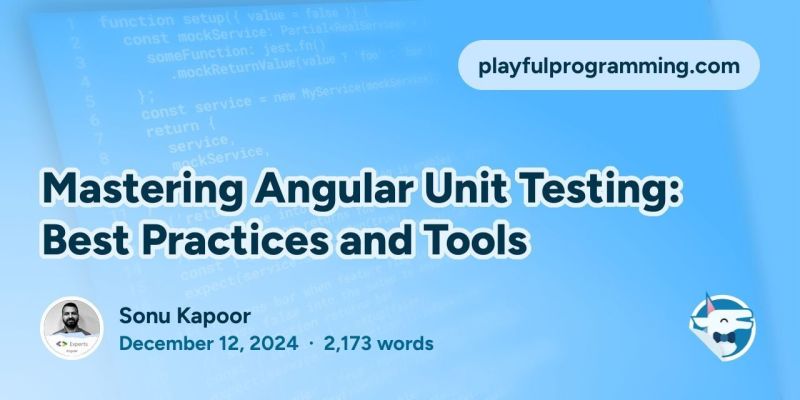 Ricky Lopes on LinkedIn: Mastering Angular Unit Testing: Best Practices ... Ricky Lopes on LinkedIn: Mastering Angular Unit Testing: Best Practices ...