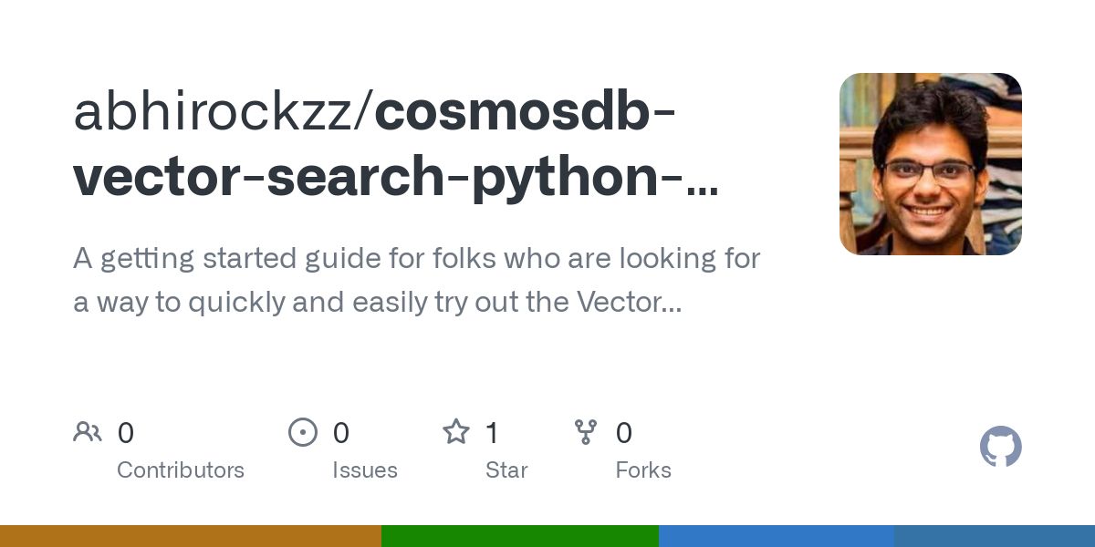 Azure Cosmos DB on LinkedIn: GitHub - abhirockzz/cosmosdb-vector-search ... Azure Cosmos DB on LinkedIn: GitHub - abhirockzz/cosmosdb-vector-search ...