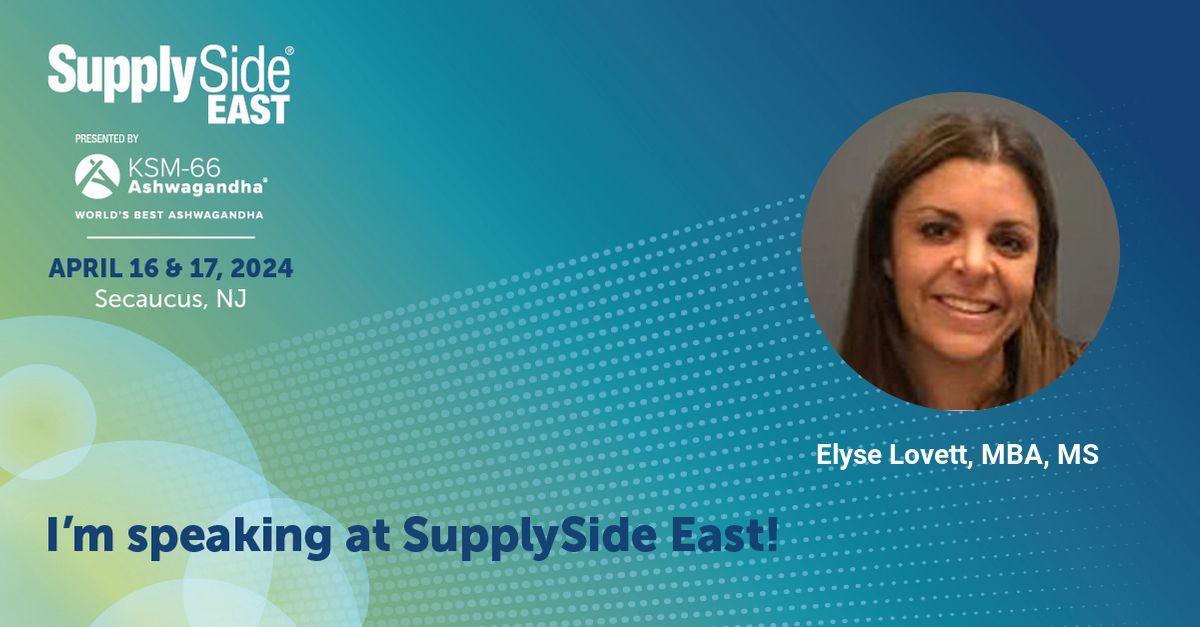 Elyse Lovett, MBA, MS on LinkedIn: SupplySide East 2024 Elyse Lovett, MBA, MS on LinkedIn: SupplySide East 2024