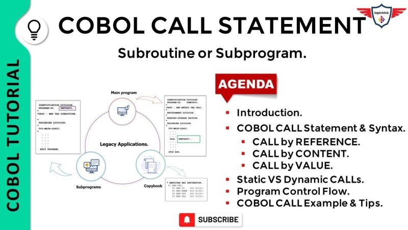 Mainframe Forum on LinkedIn: COBOL CALL Statement | COBOL CALL ... Mainframe Forum on LinkedIn: COBOL CALL Statement | COBOL CALL ...