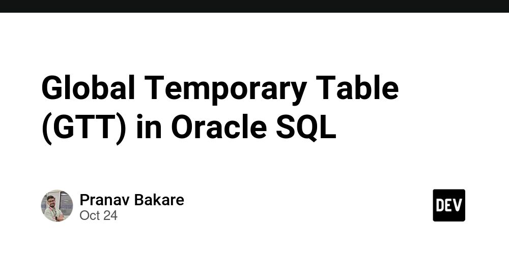 CodingCat.dev on LinkedIn: Global Temporary Table (GTT) in Oracle SQL CodingCat.dev on LinkedIn: Global Temporary Table (GTT) in Oracle SQL