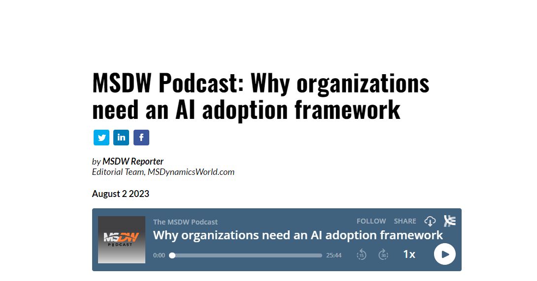 MSDynamicsWorld.com (MSDW) on LinkedIn: MSDW Podcast: Why organizations ... MSDynamicsWorld.com (MSDW) on LinkedIn: MSDW Podcast: Why organizations ...
