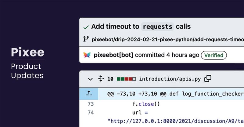 Pixeebot releases new product updates | Pixee posted on the topic ... Pixeebot releases new product updates | Pixee posted on the topic ...
