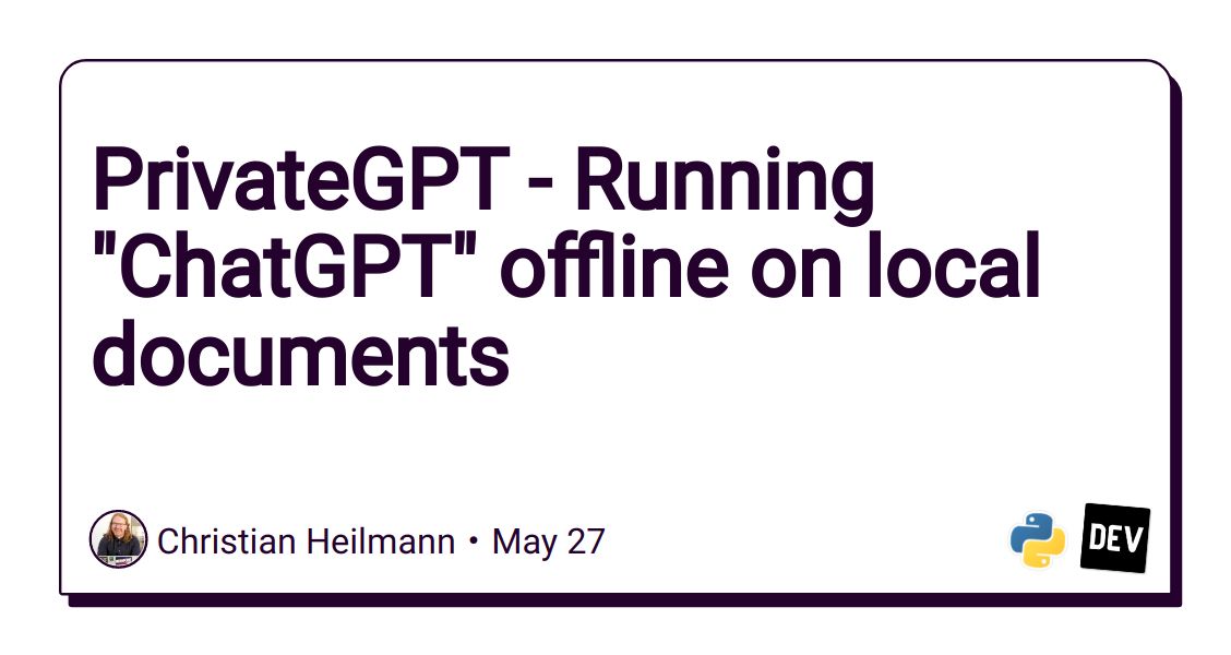Markus Eisele on LinkedIn: PrivateGPT - Running Markus Eisele on LinkedIn: PrivateGPT - Running