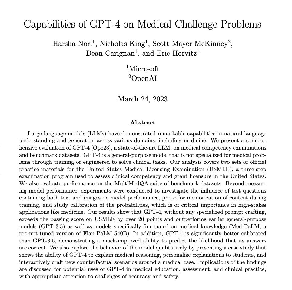 Ahsen Khaliq on LinkedIn: Capabilities of GPT-4 on Medical Challenge ... Ahsen Khaliq on LinkedIn: Capabilities of GPT-4 on Medical Challenge ...