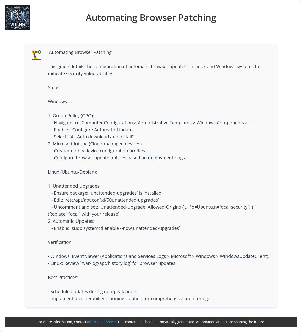 vulns.space on LinkedIn: #automation #ai #cybersecurity #infosec # ... vulns.space on LinkedIn: #automation #ai #cybersecurity #infosec # ...