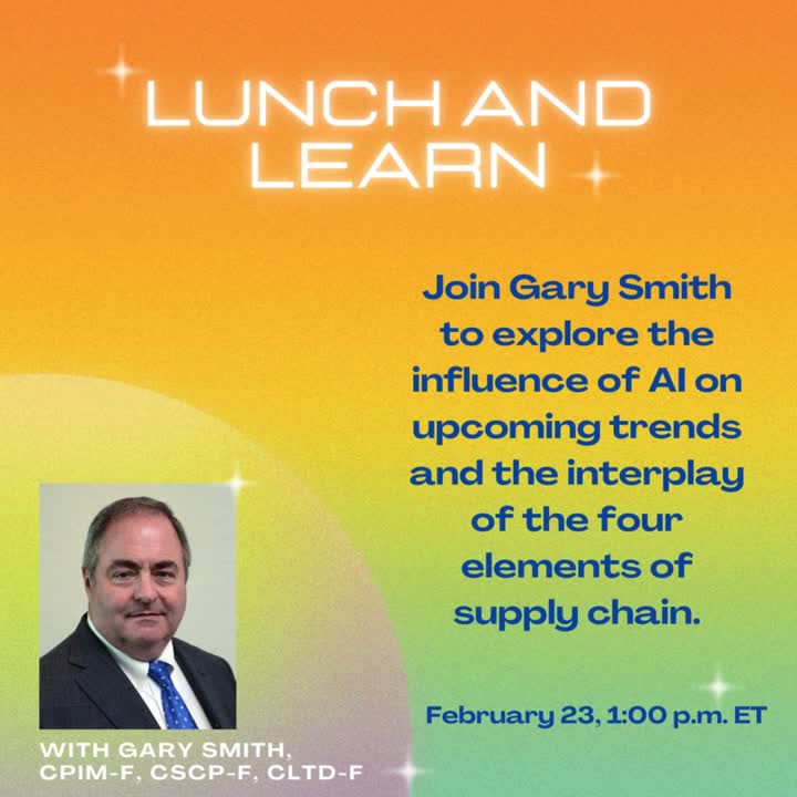 Gary Smith, CPIM-F, CSCP-F, CLTD-F on LinkedIn: See You This Friday! Gary Smith, CPIM-F, CSCP-F, CLTD-F on LinkedIn: See You This Friday!