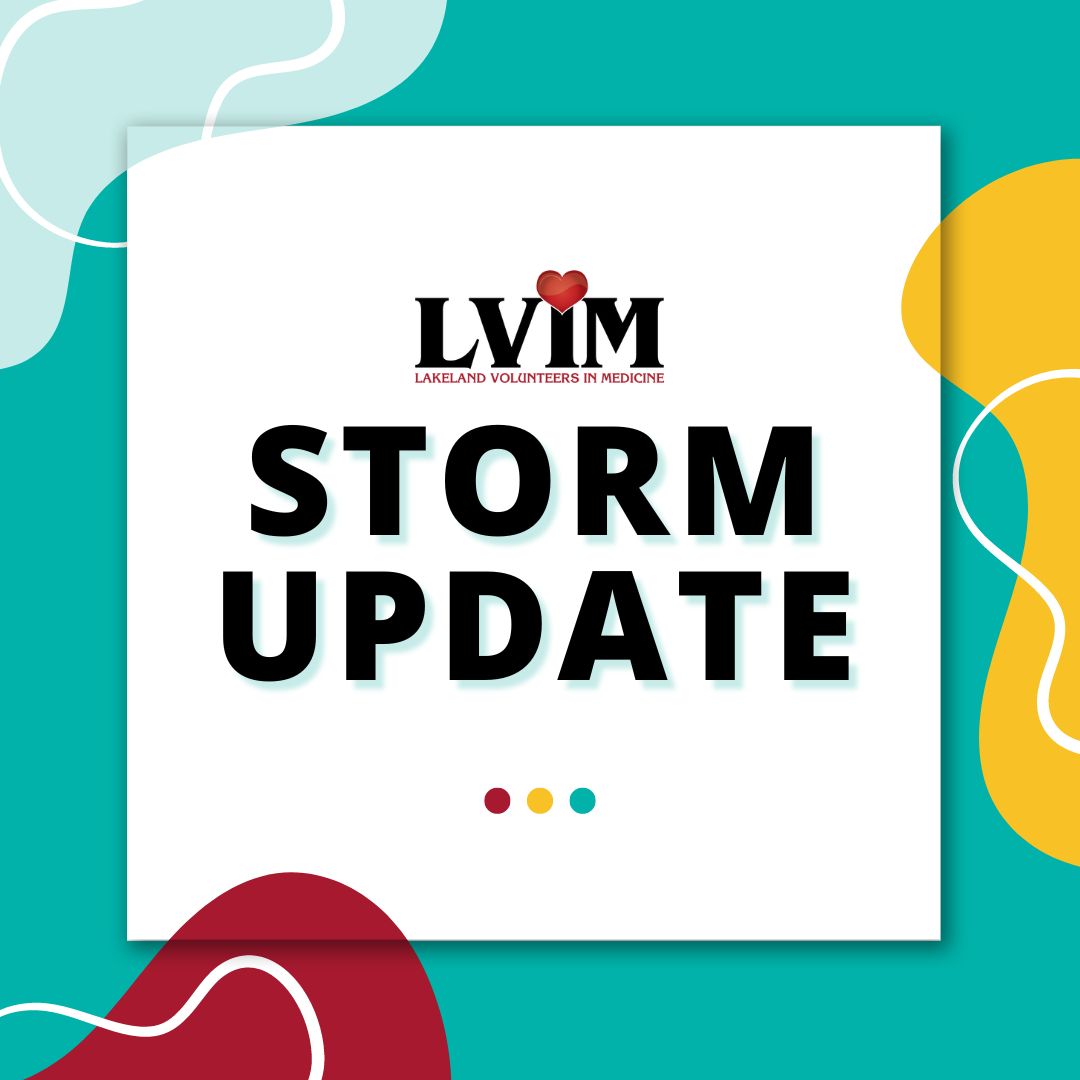Lakeland Volunteers In Medicine on LinkedIn: Due to Tropical Storm ... Lakeland Volunteers In Medicine on LinkedIn: Due to Tropical Storm ...
