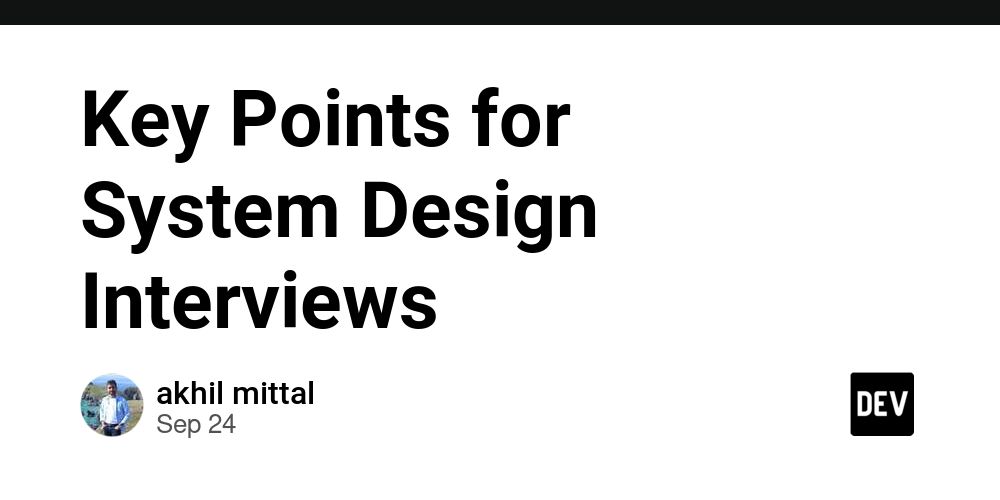 CodingCat.dev on LinkedIn: Key Points for System Design Interviews CodingCat.dev on LinkedIn: Key Points for System Design Interviews