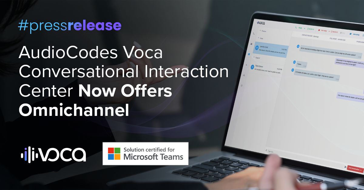 Andy Smith on LinkedIn: AudioCodes Voca Conversational Interaction ... Andy Smith on LinkedIn: AudioCodes Voca Conversational Interaction ...
