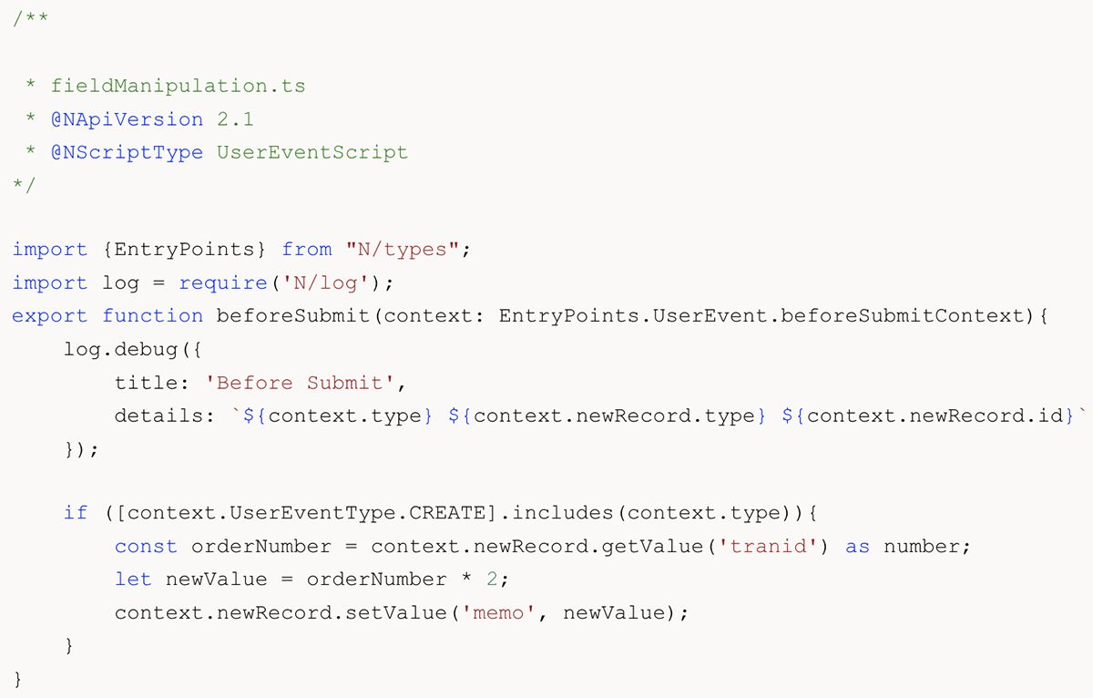 How to create and deploy user event scripts in SuiteScript | Oracle ... How to create and deploy user event scripts in SuiteScript | Oracle ...