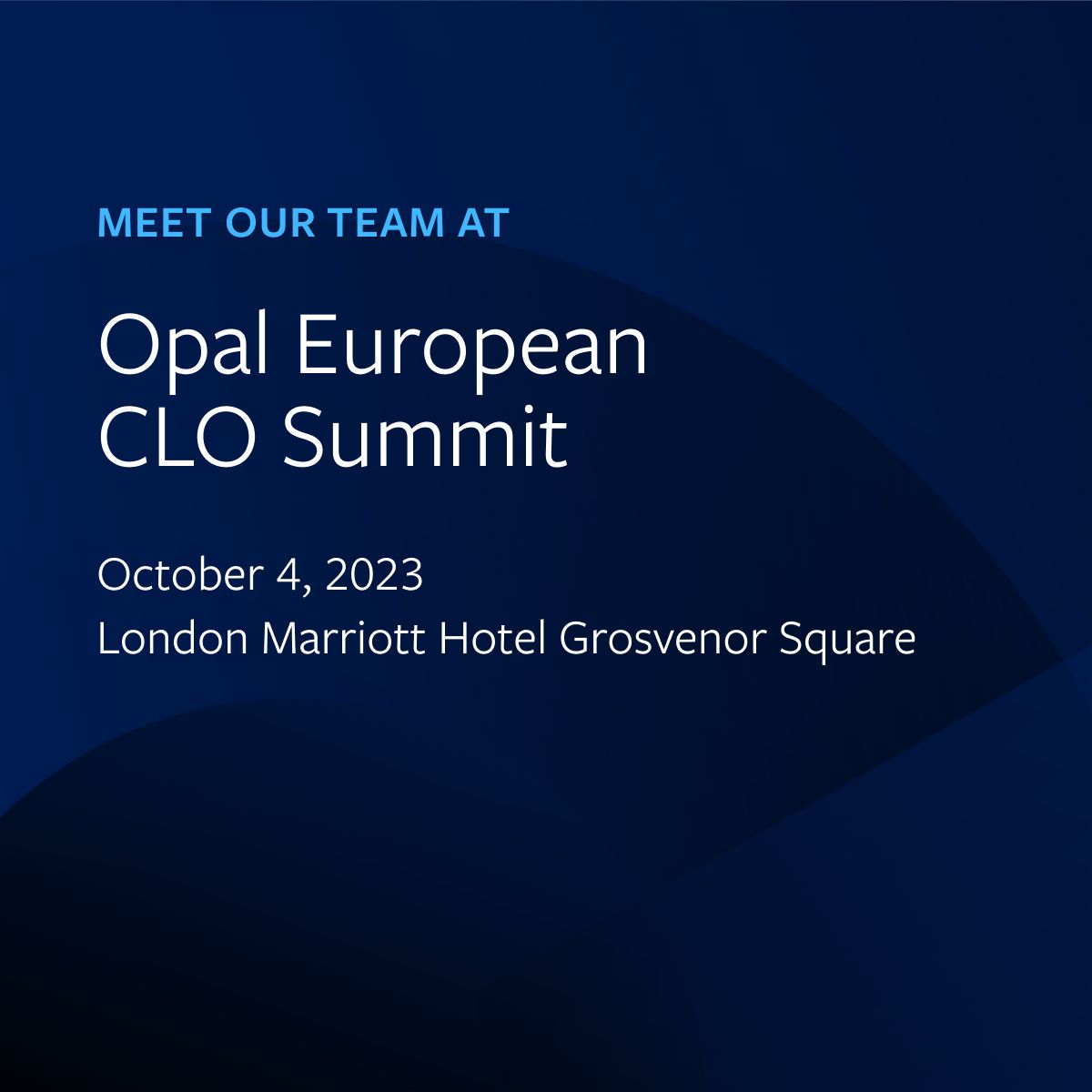 Broadridge's CLO management solution at Opal European CLO Summit ... Broadridge's CLO management solution at Opal European CLO Summit ...