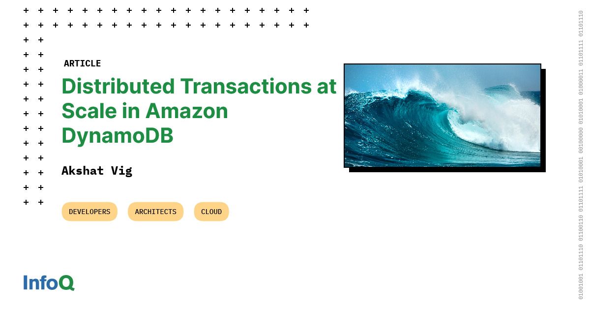 How DynamoDB supports atomic transactions | InfoQ posted on the topic ... How DynamoDB supports atomic transactions | InfoQ posted on the topic ...