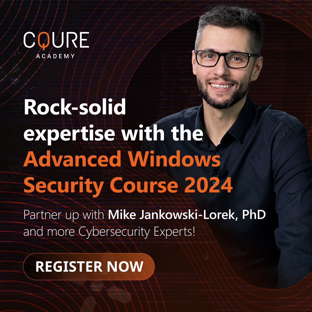 CQURE Academy on LinkedIn: Advanced Windows Security Course for 2024 CQURE Academy on LinkedIn: Advanced Windows Security Course for 2024
