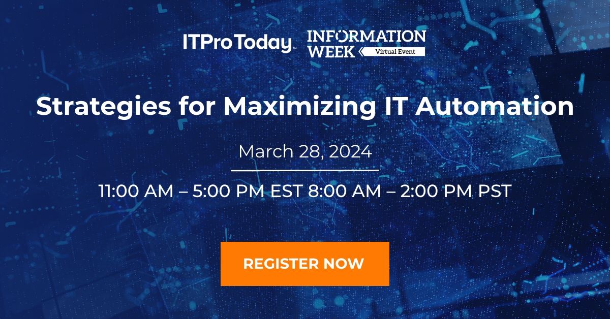 ITPro Today on LinkedIn: 📢Join us Thursday, March 28th for our FREE ... ITPro Today on LinkedIn: 📢Join us Thursday, March 28th for our FREE ...