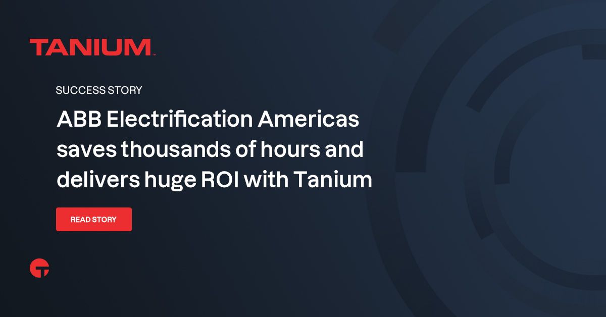 Stewart McGee on LinkedIn: Tanium Success Story: ABB Stewart McGee on LinkedIn: Tanium Success Story: ABB