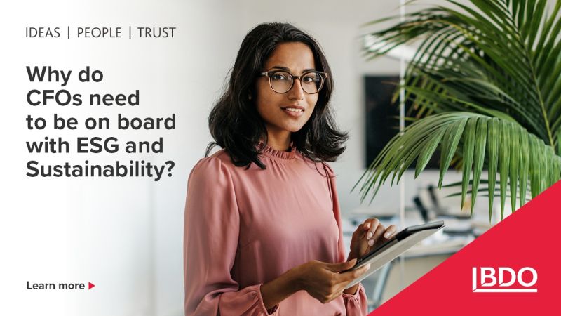 BDO UK LLP on LinkedIn: Why CFOs need to be on board with ESG ... BDO UK LLP on LinkedIn: Why CFOs need to be on board with ESG ...