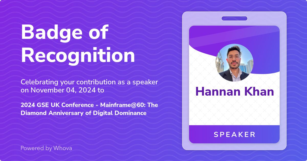 Hannan Khan on LinkedIn: #gseuk #gseuk2024 #mainframecommunity # ... Hannan Khan on LinkedIn: #gseuk #gseuk2024 #mainframecommunity # ...