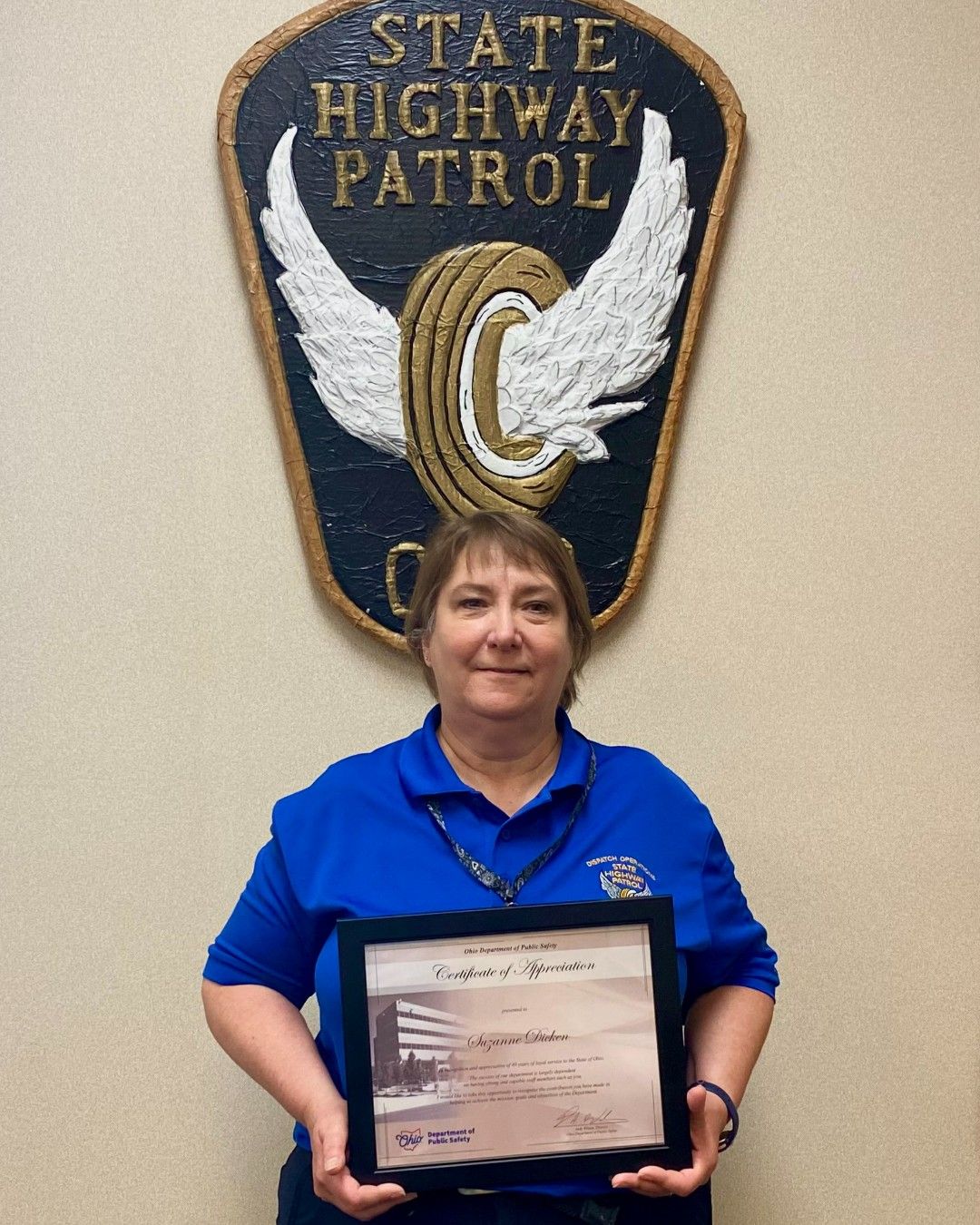 Congratulations to Dispatcher Suzanne Dicken, Athens Post, who was ... Congratulations to Dispatcher Suzanne Dicken, Athens Post, who was ...