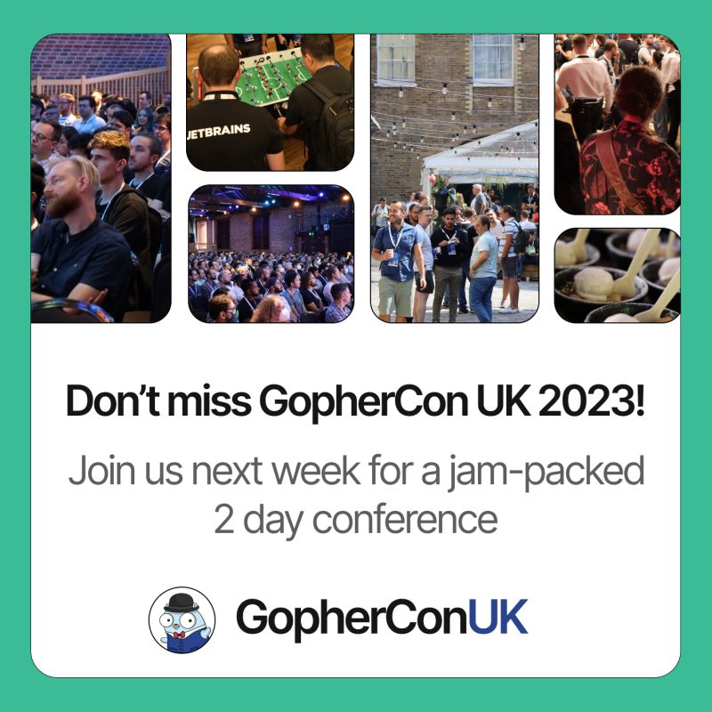 GopherCon UK on LinkedIn: #gopherconuk #golang GopherCon UK on LinkedIn: #gopherconuk #golang