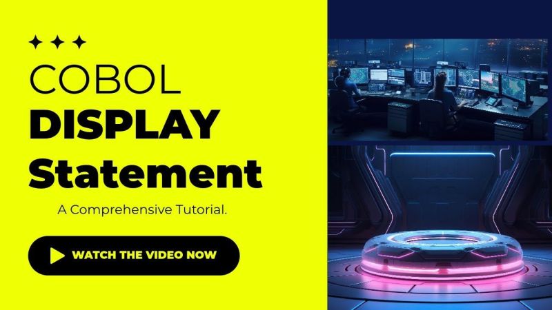 COBOL Tutorial: COBOL DISPLAY Statement | Display Statement in COBOL ... COBOL Tutorial: COBOL DISPLAY Statement | Display Statement in COBOL ...
