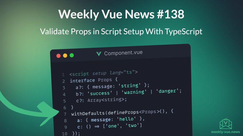 Michael Hoffmann on LinkedIn: Weekly Vue News #138 - Validate Props in ... Michael Hoffmann on LinkedIn: Weekly Vue News #138 - Validate Props in ...