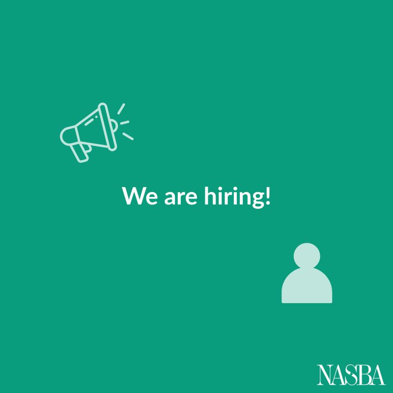 NASBA on LinkedIn: 📣 We are hiring! 📣 ⬇️ Here are the positions that ... NASBA on LinkedIn: 📣 We are hiring! 📣 ⬇️ Here are the positions that ...