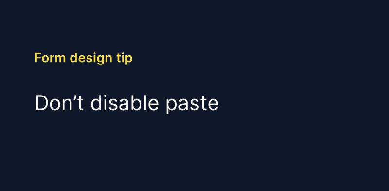 Disabling paste is usually done in the name of security. But this ... Disabling paste is usually done in the name of security. But this ...