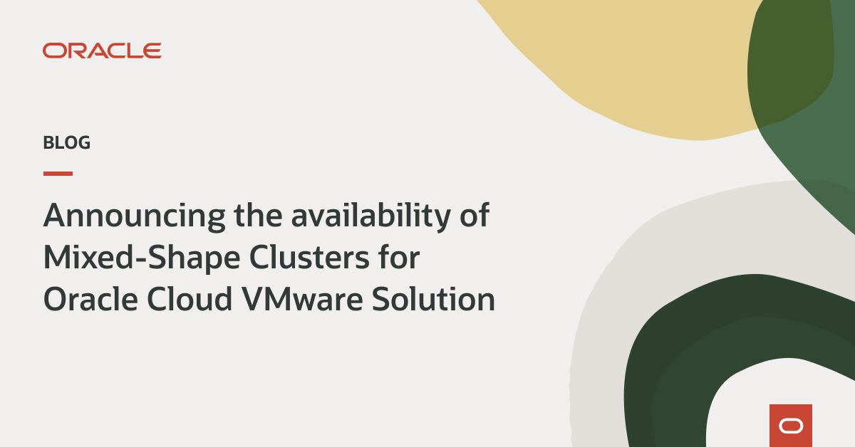 Joel Grocock on LinkedIn: Oracle Cloud VMware Solution is pleased to ... Joel Grocock on LinkedIn: Oracle Cloud VMware Solution is pleased to ...