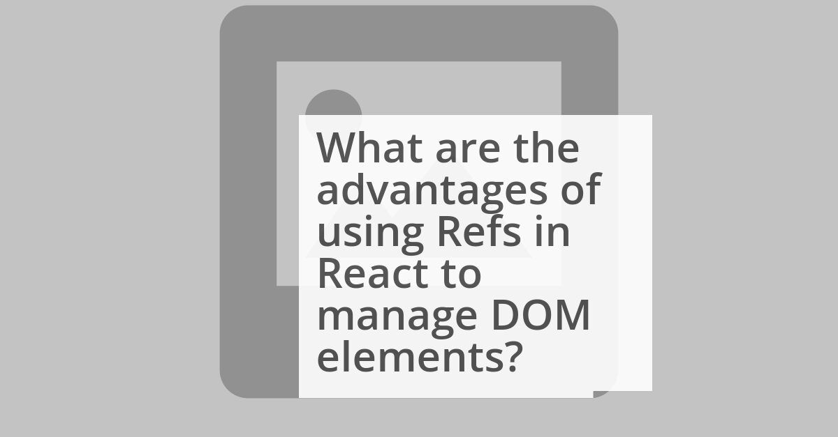 React Jobs on LinkedIn: Refs in React: from access to DOM to imperative API React Jobs on LinkedIn: Refs in React: from access to DOM to imperative API