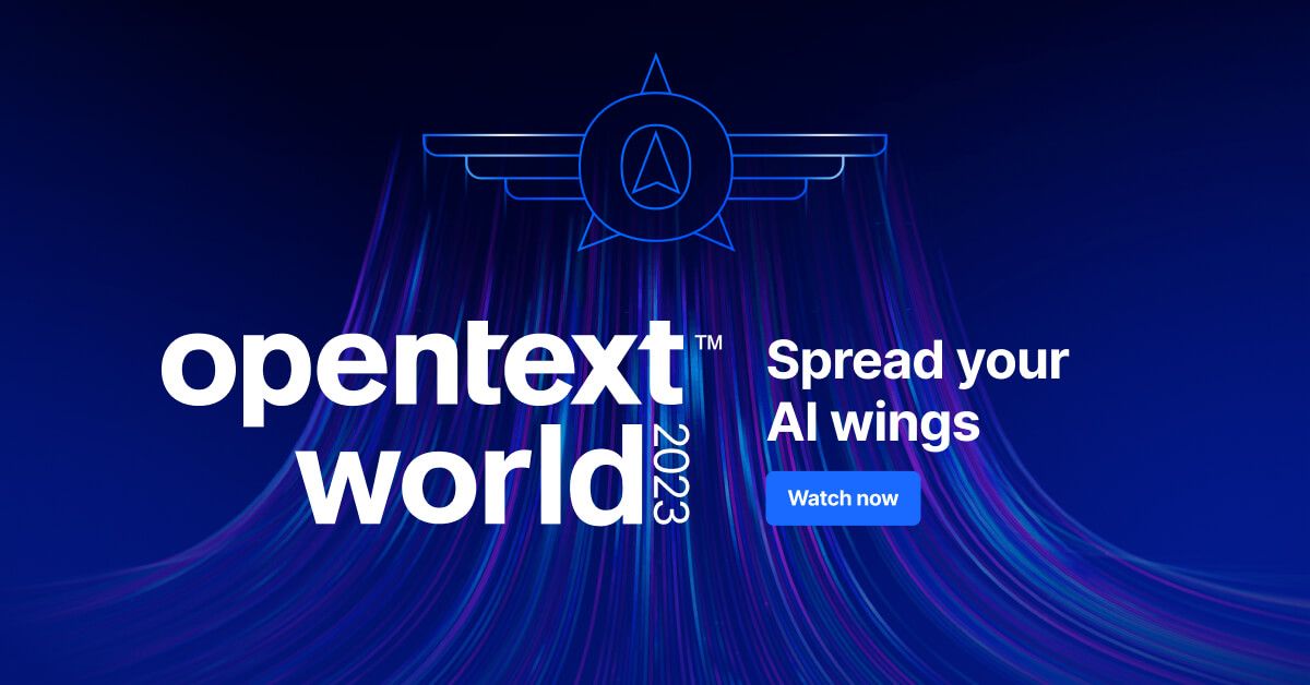 OpenText on LinkedIn: Archived Event - OpenText World 2023 OpenText on LinkedIn: Archived Event - OpenText World 2023