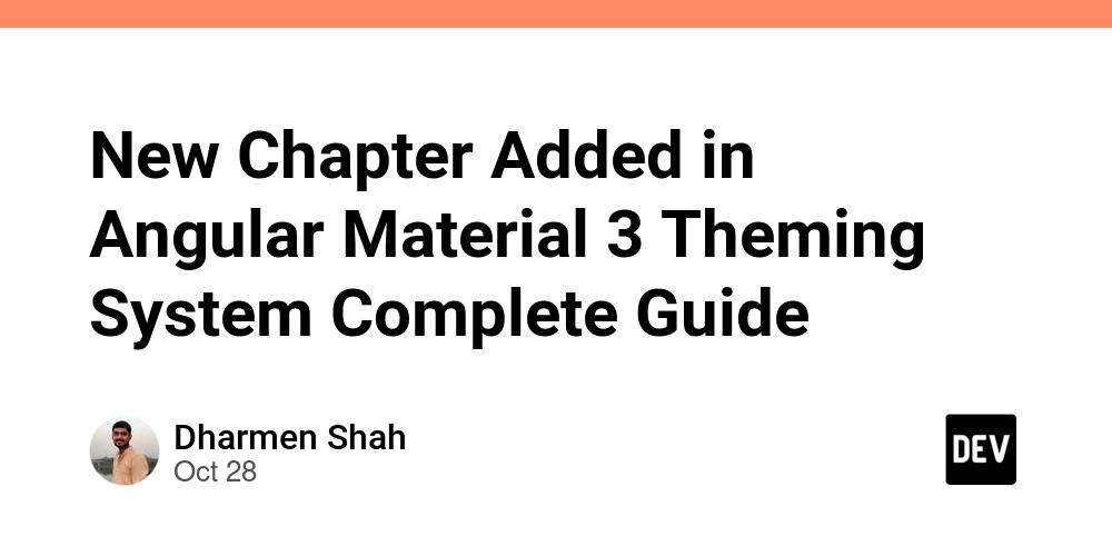 CodingCat.dev on LinkedIn: New Chapter Added in Angular Material 3 ... CodingCat.dev on LinkedIn: New Chapter Added in Angular Material 3 ...