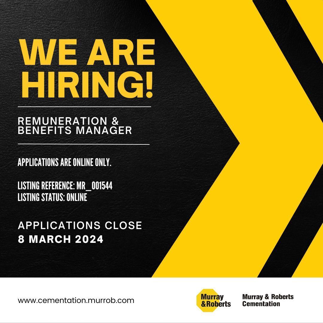 Murray & Roberts Cementation on LinkedIn: #wearehiring Murray & Roberts Cementation on LinkedIn: #wearehiring