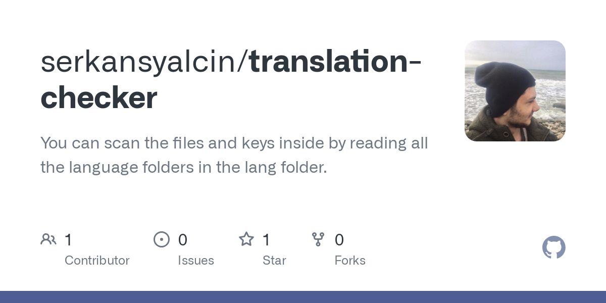 Laravel News on LinkedIn: GitHub - serkansyalcin/translation-checker ... Laravel News on LinkedIn: GitHub - serkansyalcin/translation-checker ...