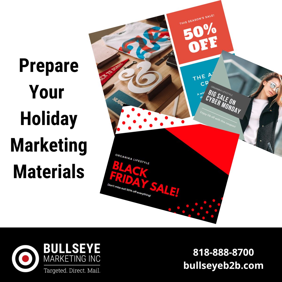Last chance to mail your promotional materials. Call Bullseye Marketing ... Last chance to mail your promotional materials. Call Bullseye Marketing ...