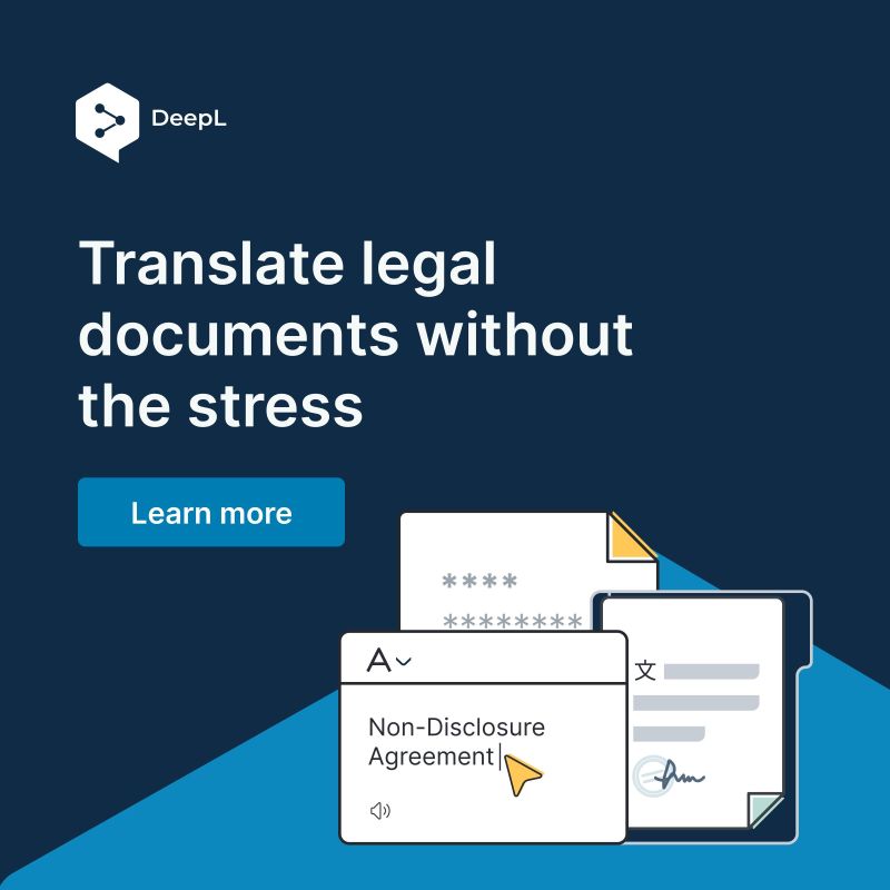 DeepL on LinkedIn: DeepL Why AI translation is a must-have for legal ... DeepL on LinkedIn: DeepL Why AI translation is a must-have for legal ...