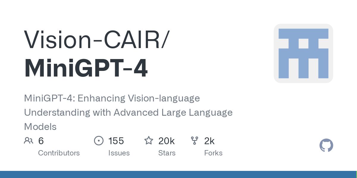 Markus Eisele on LinkedIn: GitHub - Vision-CAIR/MiniGPT-4: Open-sourced ... Markus Eisele on LinkedIn: GitHub - Vision-CAIR/MiniGPT-4: Open-sourced ...