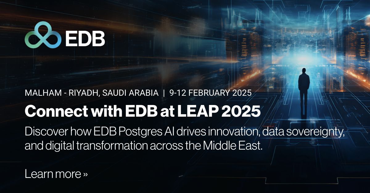 EDB on LinkedIn: #leap2025 #edbpostgresai #justsolveitwithpostgres # ... EDB on LinkedIn: #leap2025 #edbpostgresai #justsolveitwithpostgres # ...