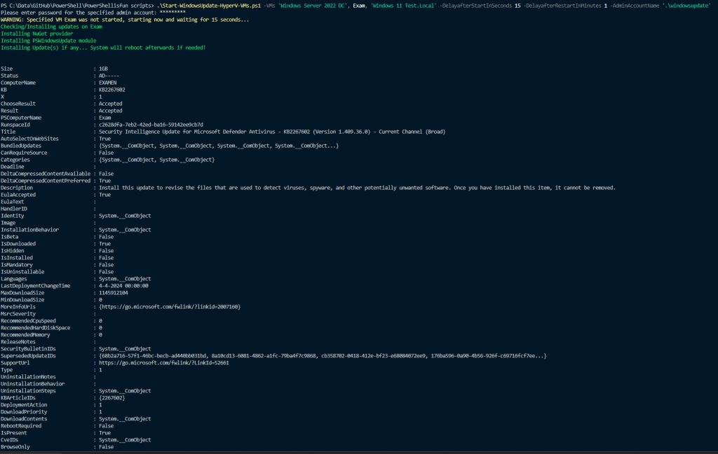 Installing Windows Updates on all your Hyper-V lab VMs using PowerShell ... Installing Windows Updates on all your Hyper-V lab VMs using PowerShell ...