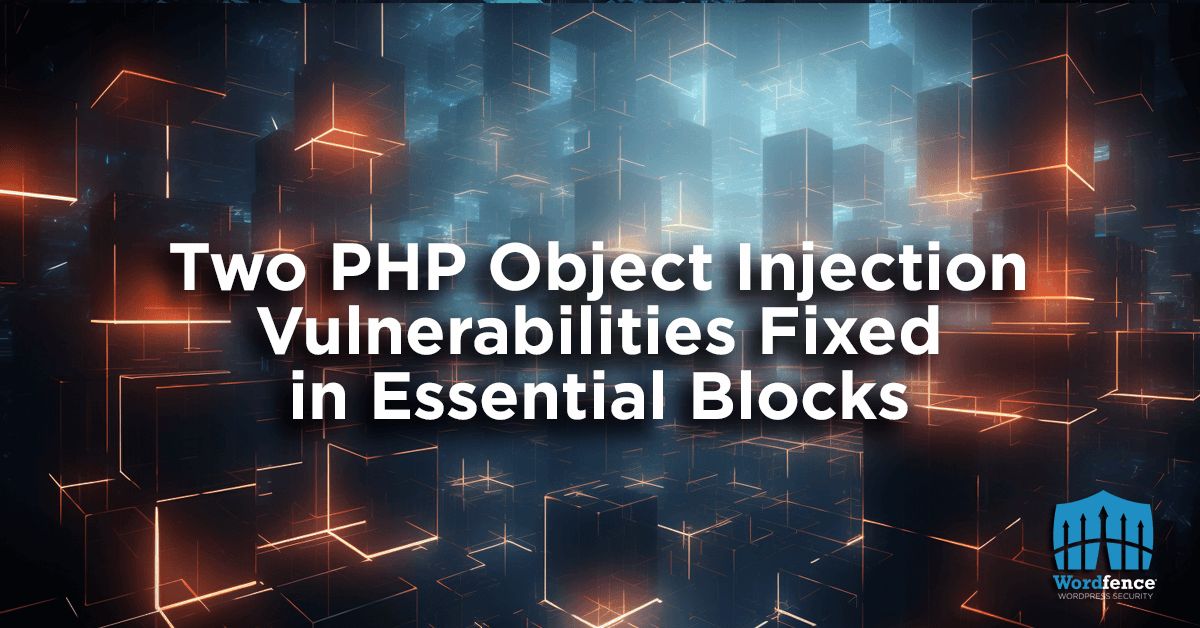 PartnerPress, LLC on LinkedIn: Two PHP Object Injection Vulnerabilities ... PartnerPress, LLC on LinkedIn: Two PHP Object Injection Vulnerabilities ...