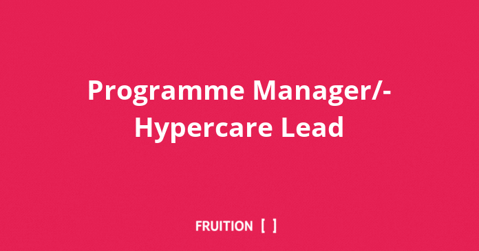 Aqeeb Alyas on LinkedIn: Job - Programme Manager/Hypercare Lead Aqeeb Alyas on LinkedIn: Job - Programme Manager/Hypercare Lead