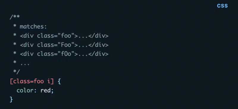 Quick CSS tip: did you know that the CSS attribute selector supports an ... Quick CSS tip: did you know that the CSS attribute selector supports an ...
