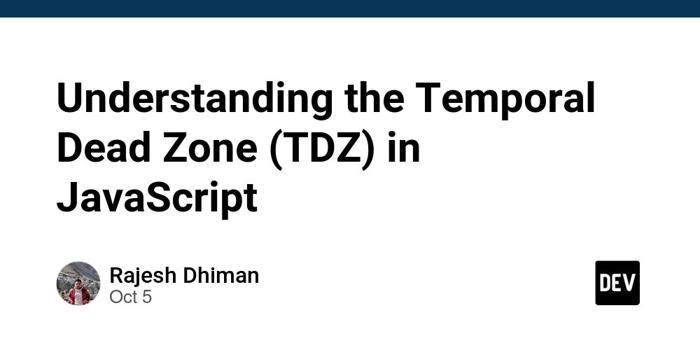 CodingCat.dev on LinkedIn: Understanding the Temporal Dead Zone (TDZ ... CodingCat.dev on LinkedIn: Understanding the Temporal Dead Zone (TDZ ...