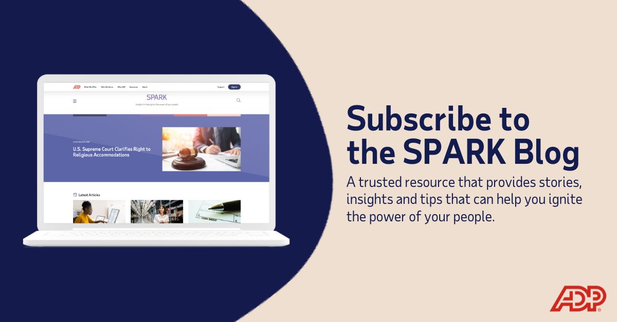 Dayna Wilde on LinkedIn: Subscribe | SPARK Blog | ADP Dayna Wilde on LinkedIn: Subscribe | SPARK Blog | ADP