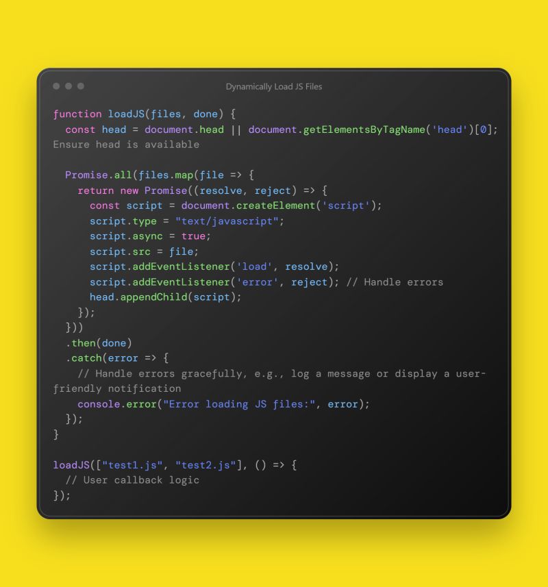 Dynamically Load JS Files! | Atif Riaz Dynamically Load JS Files! | Atif Riaz