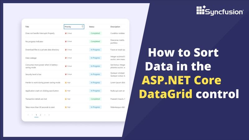 How to sort data in ASP.NET Core DataGrid | Syncfusion posted on the ... How to sort data in ASP.NET Core DataGrid | Syncfusion posted on the ...