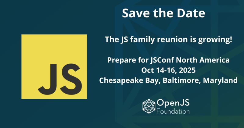 OpenJS Foundation on LinkedIn: #jsconfna2025 #javascript #techcommunity OpenJS Foundation on LinkedIn: #jsconfna2025 #javascript #techcommunity